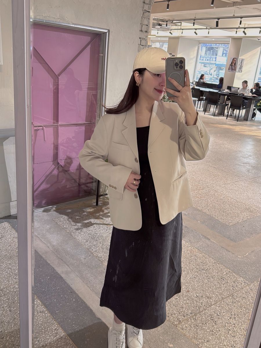 L15 50%天絲抓皺細肩長洋 - W.Korea 正韓服飾