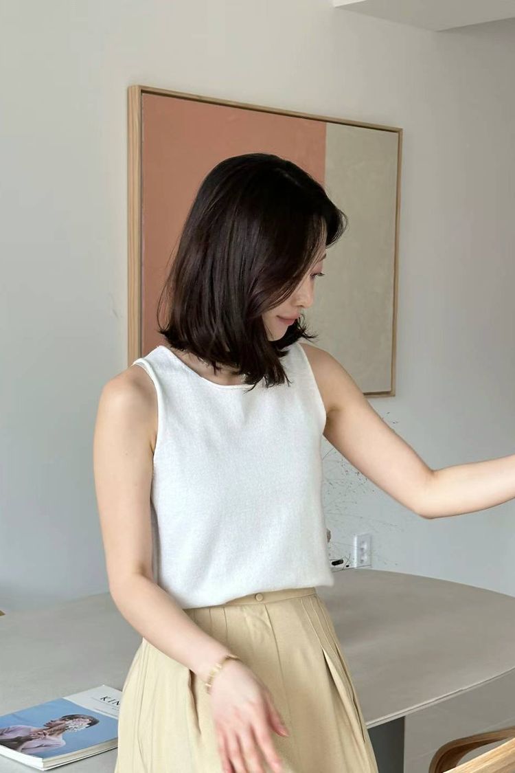 Mu03 無印風針織羊毛背心 - iAnn