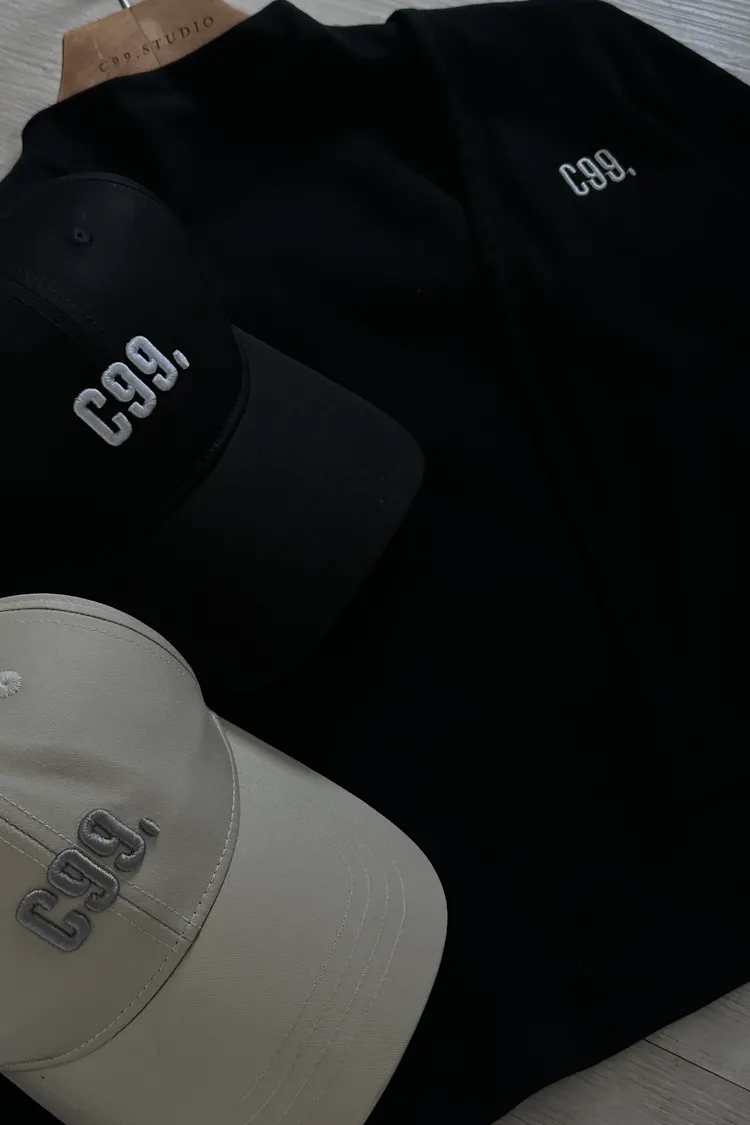 C99.品牌獨家自訂立體刺繡修飾臉型棒球老帽 - c99.studio official