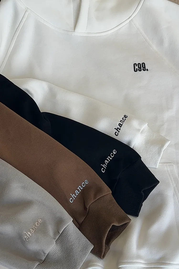 C99.品牌系列effort&chance精緻刺繡帽T-2.0 - c99.studio official