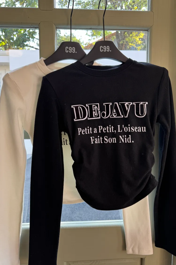 A16檔口版型爆款Dejavu短版小腰上衣 - c99.studio official