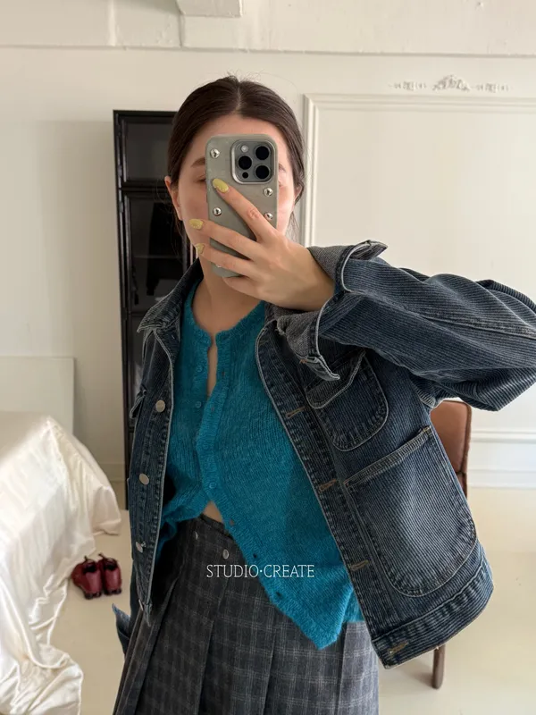 25_TW031 [ 毛衣 ]前排扣大洞洞上衣 - Createme