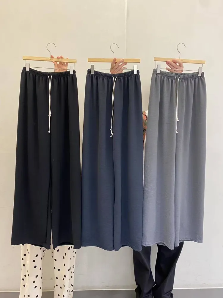 抽繩飄飄涼感褲(熱銷小編自購款！) - ginkgo.kr