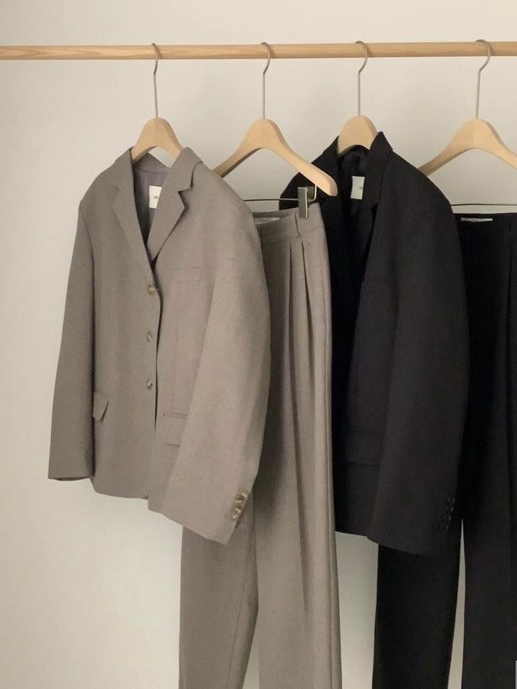 知性氛圍簡約套裝組(西外＋西褲) - ginkgo.kr