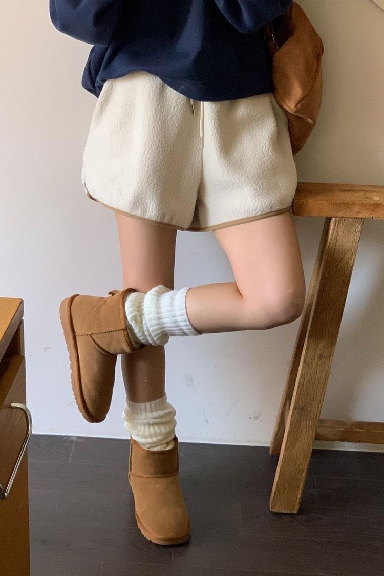 AN333套裝中的泰迪熊毛毛真理褲 - lavida官網-韓國連線代購