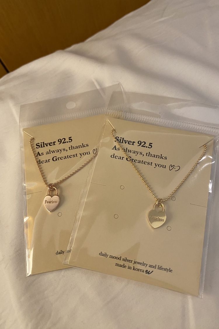 H267鎖頭愛心項鍊(純銀) - Little Closet