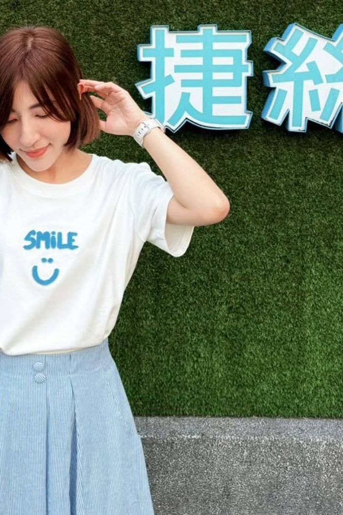 自訂 立體微笑涼感棉T 3色 - Minieve 正韓精選女裝・首爾空運直送