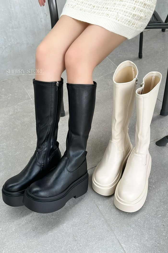 秋冬限定韓系小個子增高厚底長靴887-2 - Sherry store