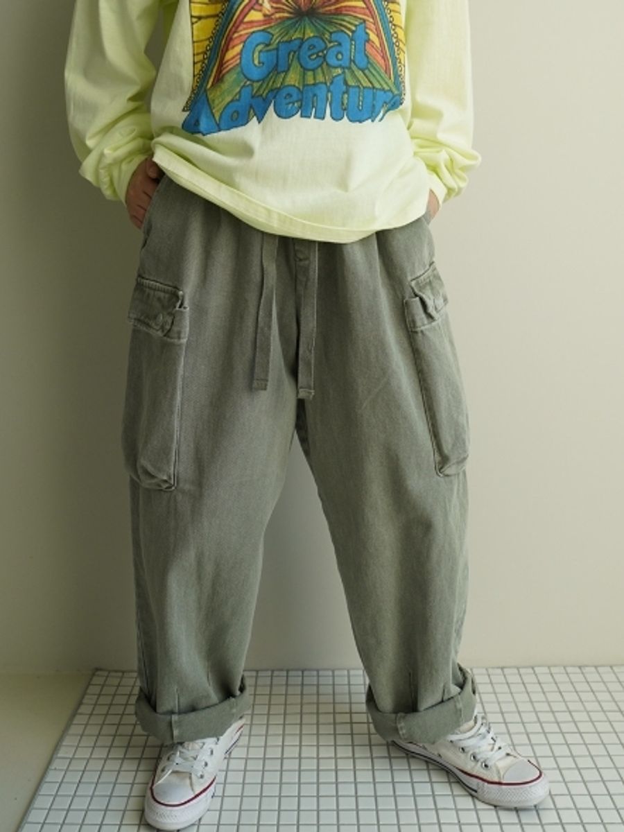 Q339 雙立體口袋石洗休閒褲 - SoRa studio